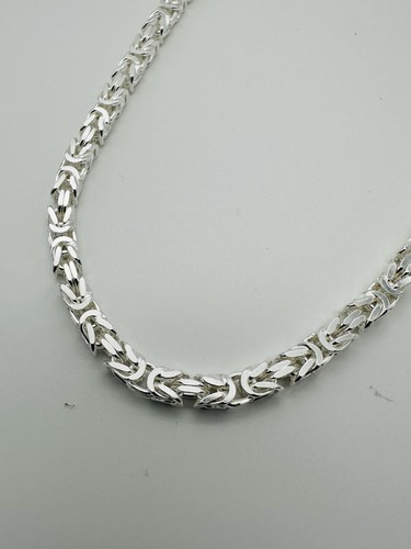 Mens 925 Sterling Silver 5.5mm Byzantine Kings Chain 20 Inch 49gr | eBay UK