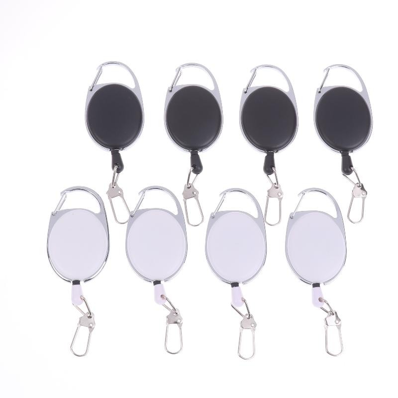 4Pcs Elastic Key Chain Retractable Badge Scroll ID Badge Holder ...