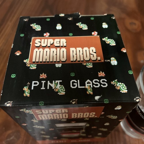 Super Mario Bros Pint Glass 16oz Collectible Culturefly NEW | eBay