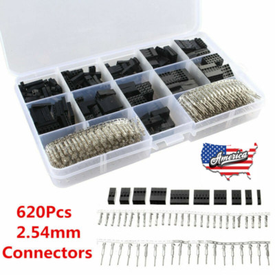 620x Male Dupont Wire Header Connector Crimp Pin Housing Kit Female ...