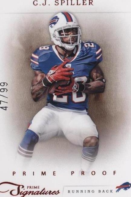 2011 Panini Prime Signatures - C.J. Spiller #25 Prime Proof Red /99 for ...