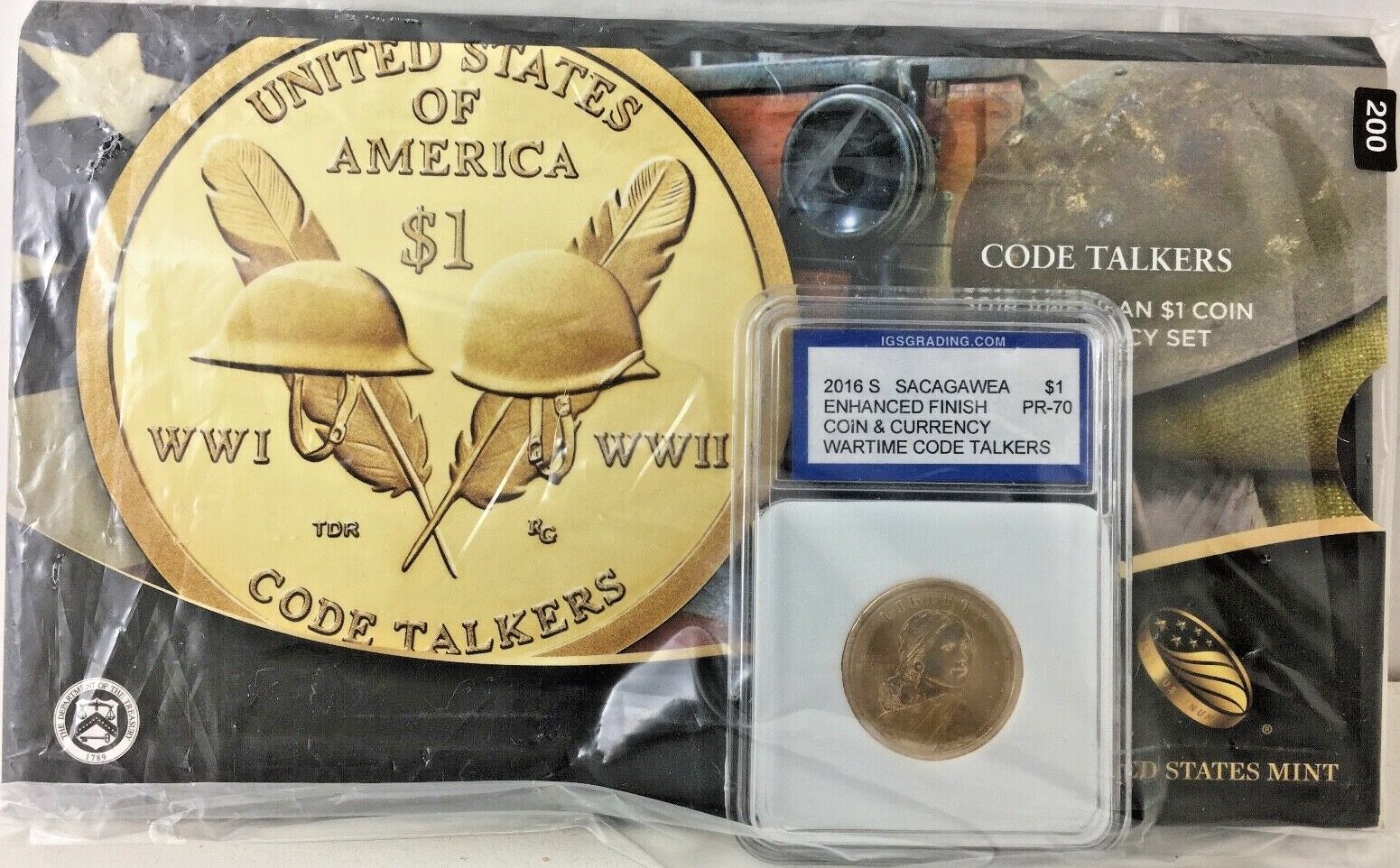 *2016-S AMERICAN $1 COIN & CURRENCY SET* "WW1 & WW2 CODE TALKERS" | eBay