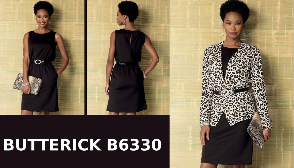 Butterick Pattern B6330 Knit Jacket Dress Jumpsuit Romper Plus Size 16 ...