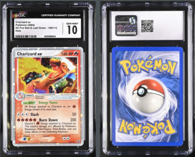 2004 Pokemon EX Fire Red Leaf Green #105 Charizard EX - Holo CGC 10 GEM ...