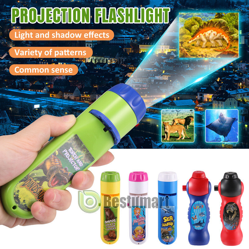 Eductional Toys Torch Night Projector Light Flashlights For Kids Boys ...