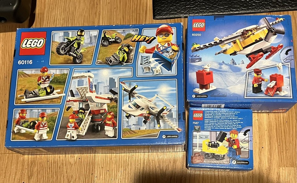 3 LEGO CITY Sets 7567 60250 60116 MIB Ambulance Mail Plane Traveler | eBay