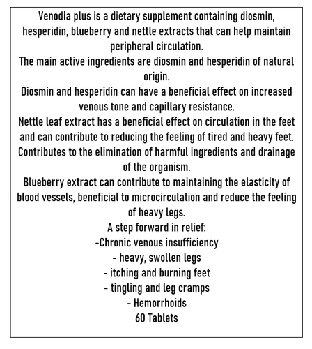 Venodia plus for heavy, swollen legs and hemorrhoids 60 capsules | eBay UK