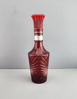 Vintage Jim Beam Ruby Red Glass Decanter Kentucky Bourbon Whiskey ...