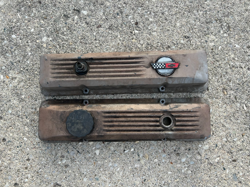 92 93 Corvette C4 5.7 350 LT1 V-8 Cast Aluminum Valve Covers Perimeter ...