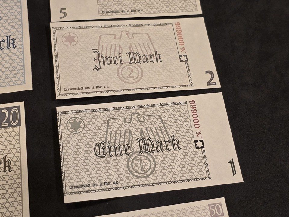 THIRD REICH Nazi German Jewish LODZ LITZMANNSTADT Getto Ghetto Currency ...