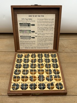 Vintage Kingsley Letter Type Font Set Foil VINTAGE WOOD BOX Park Avenue ...