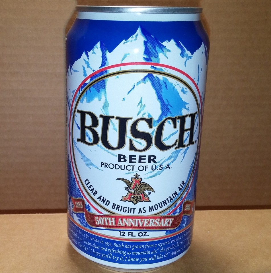 50th Anniversary Edition Busch Bavarian Beer Can 12 oz Anheuser-Busch ...