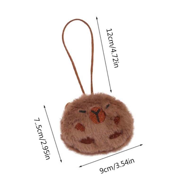 Delightful Capybara Keychain Pendant Stuffed Toy Hangers Accessory for ...