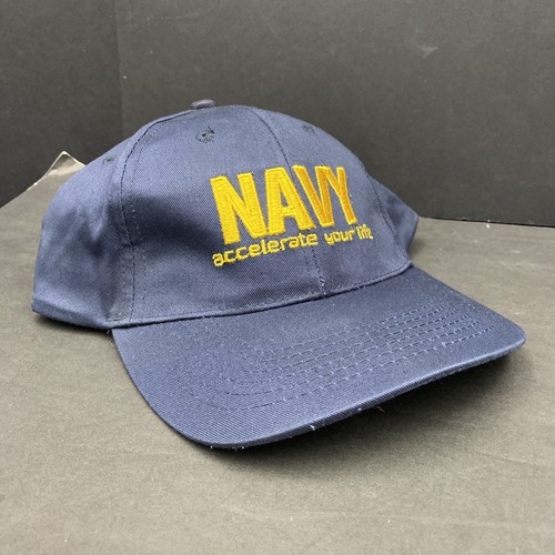 US Navy Accelerate Your Life Blue Yellow Snapback Hat Cap Recruiting ...