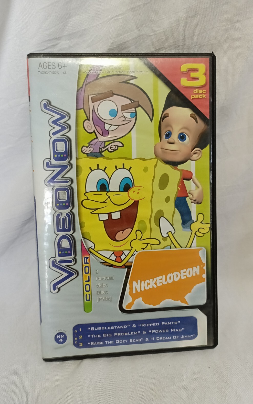 Nickelodeon Video Now Cartoon 3 Pack PVD Spongebob Jimmy Neutron ...