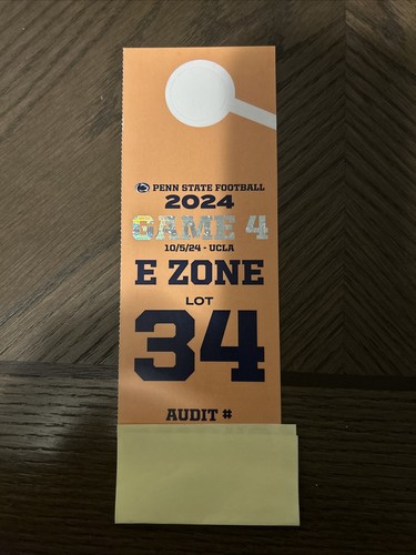 Penn State vs UCLA Football Parking Pass Lot 34 - October 5th | eBay