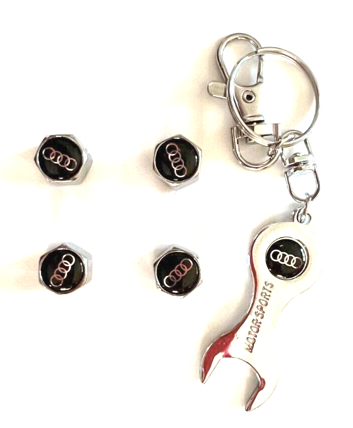 Audi. Car Tyre Valve Caps With Spanner Keyring | eBay