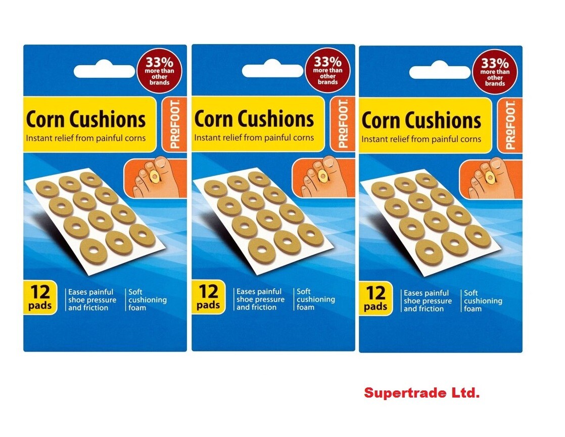 ProFoot Corn Cushions 12 Pads Instant Relief From Painful Corns & Sore ...