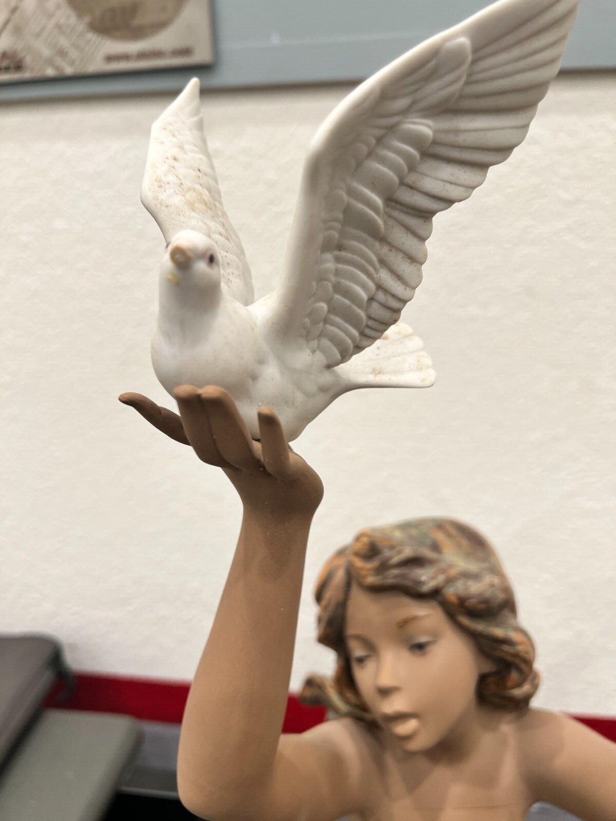 Lady & White Dove - Lladro Art Porcelain Peace offering Woman | eBay