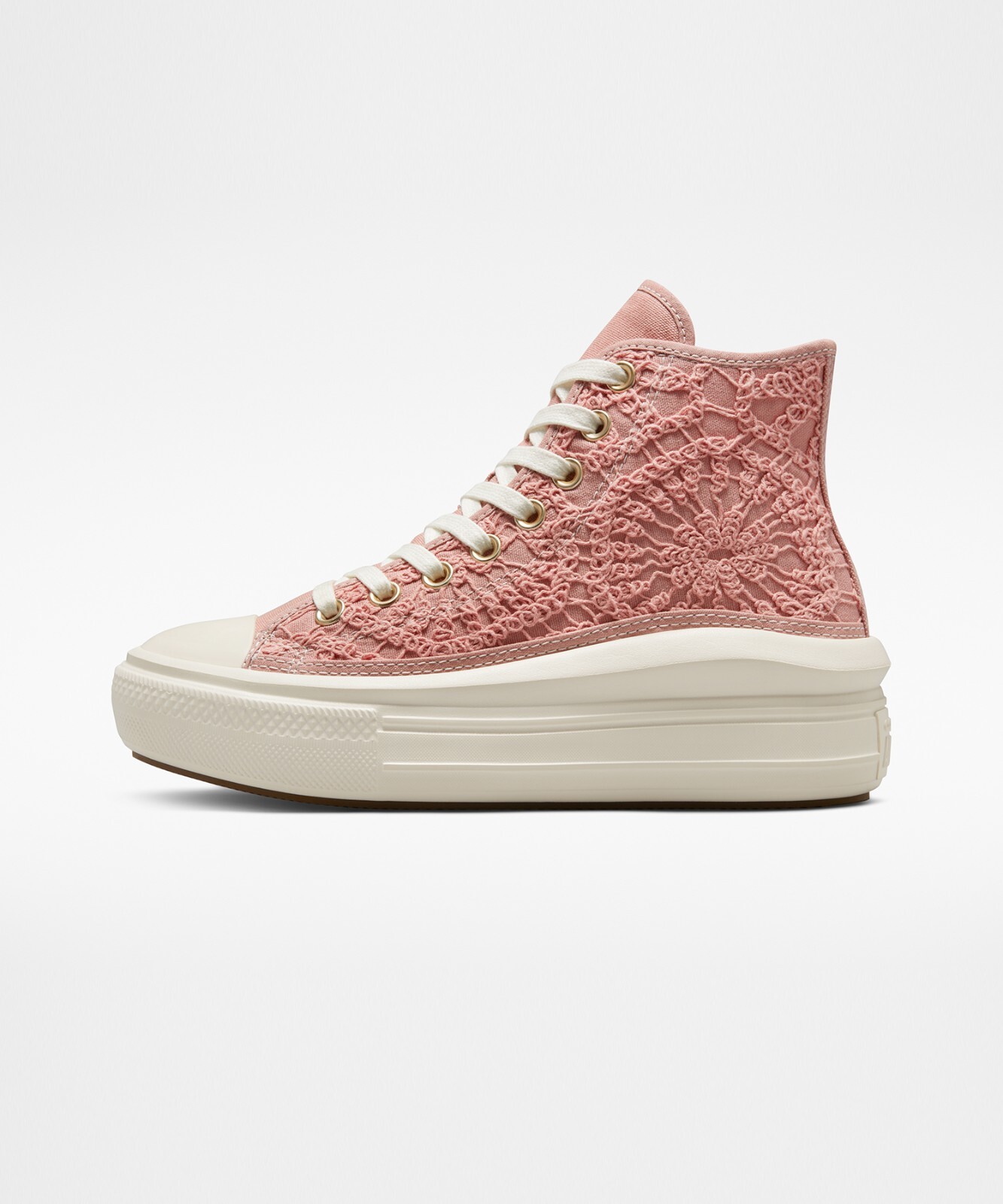 Size 7 - Converse Chuck Taylor All Star Move Platform High Daisy Cord W ...