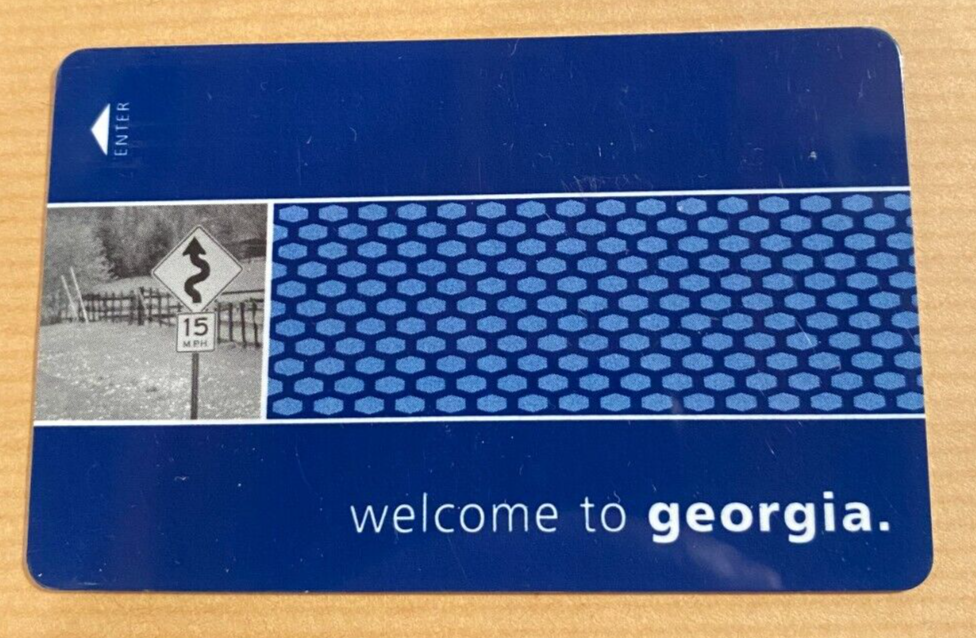 Hampton Inn Hilton Hotel Room State Collectible Key Card - Georgia Sign ...