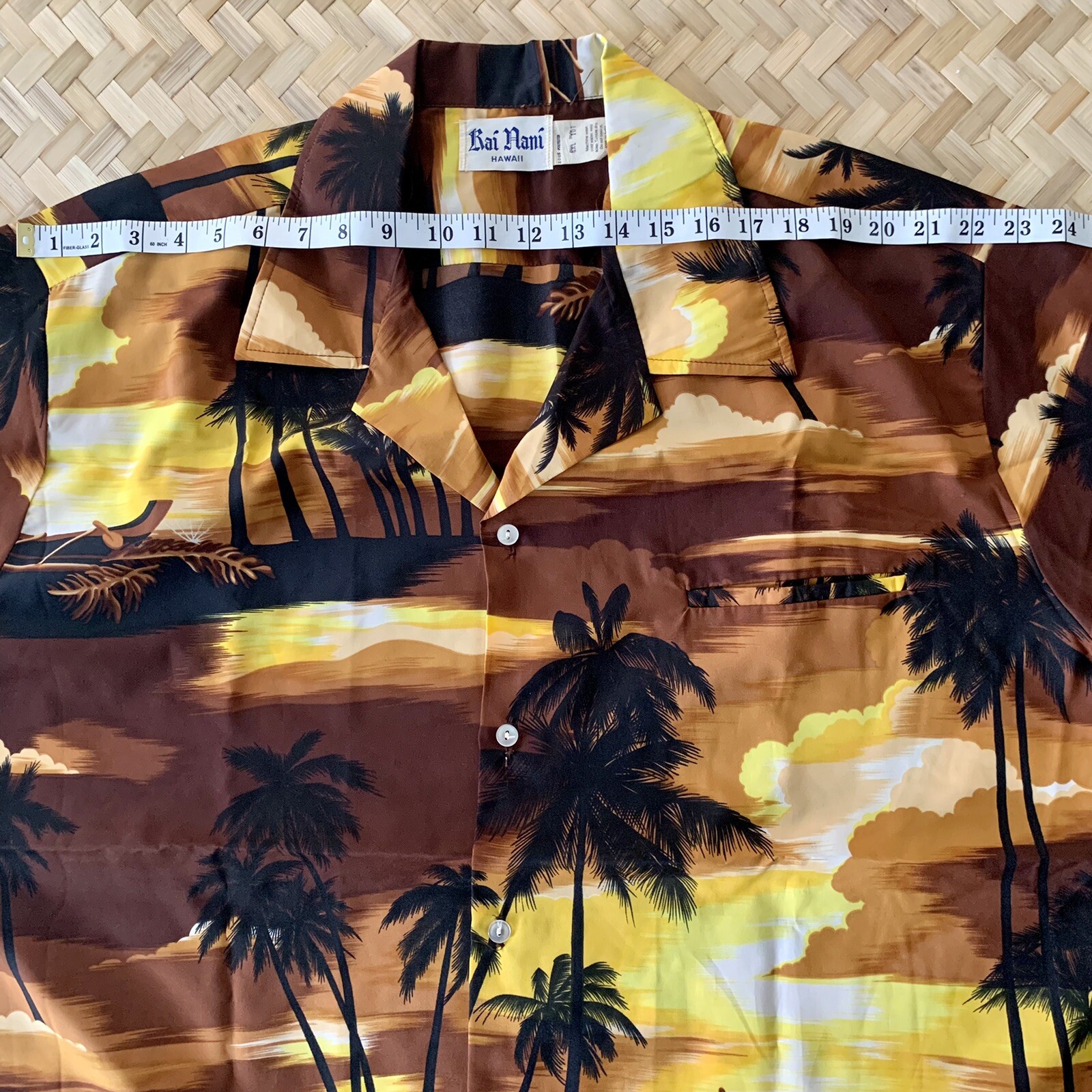 MEN'S Vintage 70s Hawaiian Kai Nani Aloha Shirt 63” … - Gem