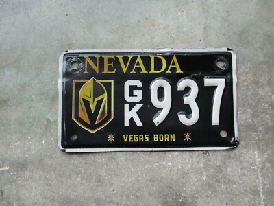 Nevada Vegas Born motorcycle license plate # 937 | eBay
