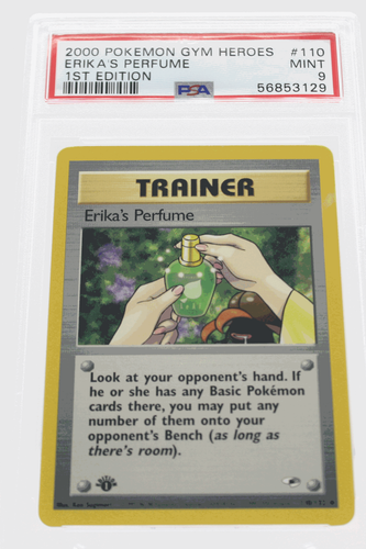 PSA 9 MINT 2000 Pokémon Gym Heroes #110 Erika's Perfume 1st Edition ...