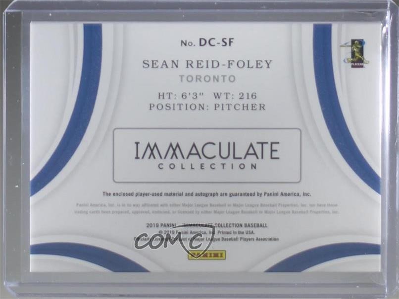 2019 Immaculate Dugout Collection Prime /10 Sean Reid-Foley Rookie Auto ...