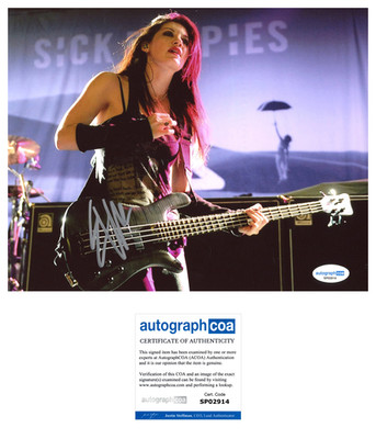 Emma Anzai ‘Evanescence’ Band Guitarist Signed 8x10 Photo ACOA Sick ...