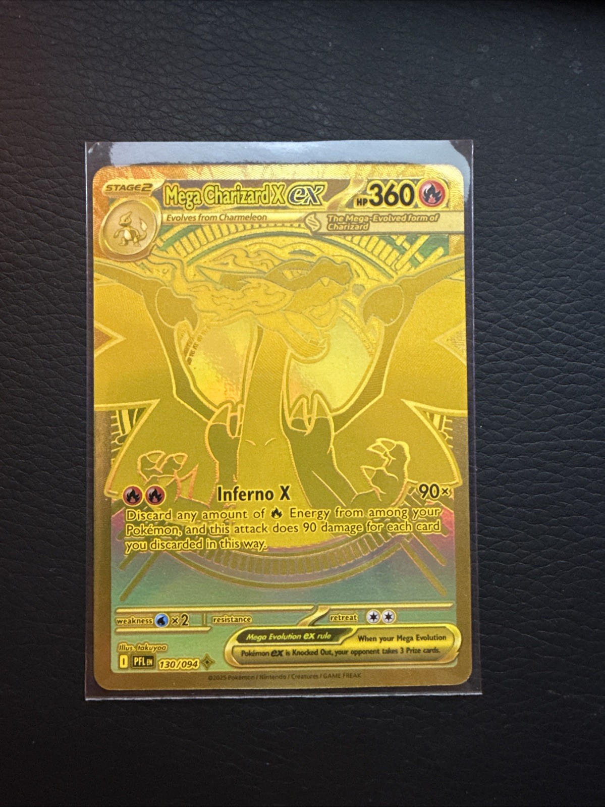 Mega Charizard X ex 2025 Mega Evolution: Phantasmal Flames #130/94 Mega ...