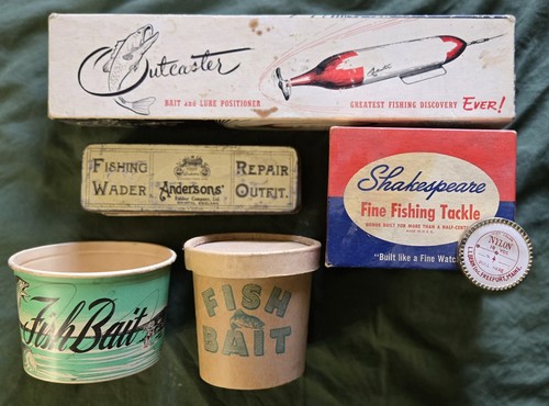 Lot Of 6 Fishing Related-Boxes Only! Advertising Bait Boxes | eBay