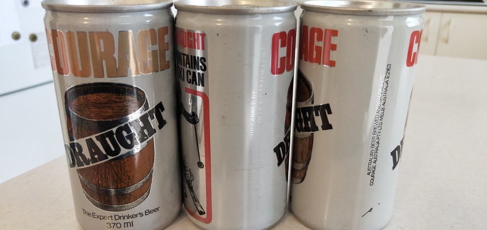 COURAGE DRAUGHT SILVER SKI, RECORD P'SHIP & RED ROOSTER SYMBOL, RARE ...