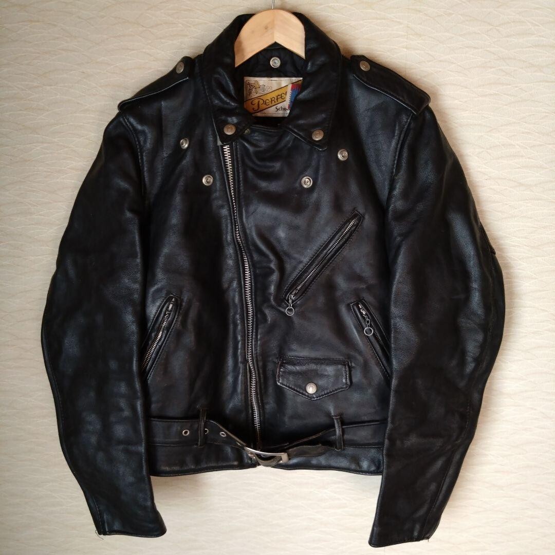 Schott Perfecto 80s Double Riders Jacket Leather Blac… - Gem