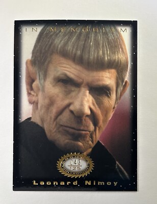 2017 Rittenhouse Star Trek Beyond In Memoriam /125 Leonard Nimoy as ...