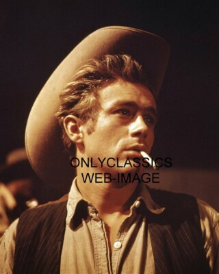 1956 JAMES DEAN COWBOY HAT SMOKING GIANT MOVIE 8X10 PHOTO WESTERN COOL ...