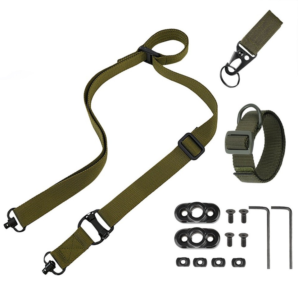 Tactical Quick Detach QD 1 2 Point Multi Mission Rifle Sling W/ D Ring ...
