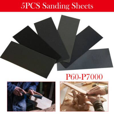 5x P60-P7000 Wet & Dry Sandpaper Super Fine Sand Paper Waterproof ...