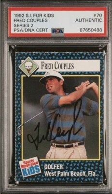 FRED COUPLES Rare AUTO 1992 Sports Illustrated SI for Kids Golf POP 1/1 ...