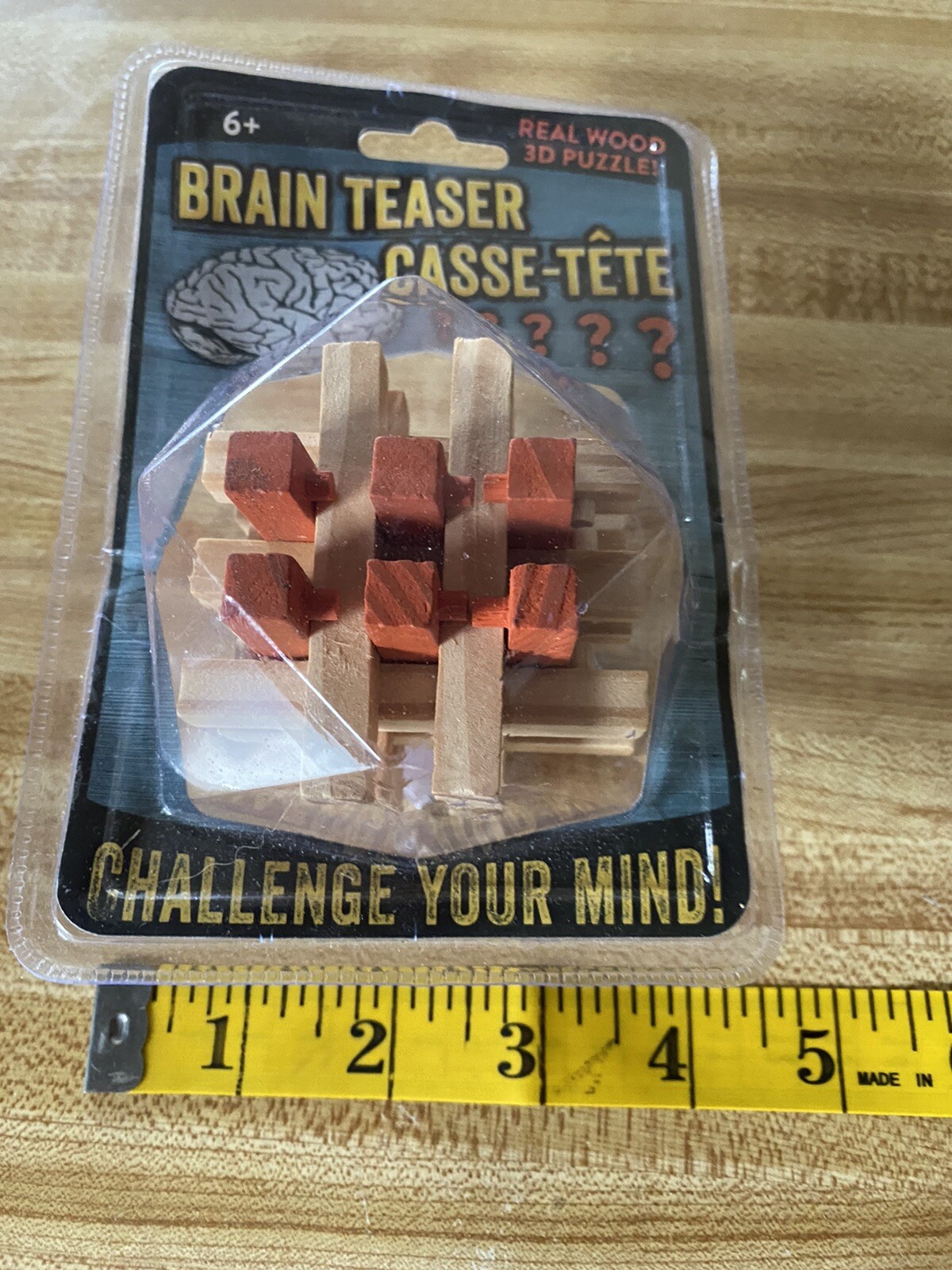 Brain Teaster Casse-tete, Real Wood 3D Puzzle (NEW) | eBay