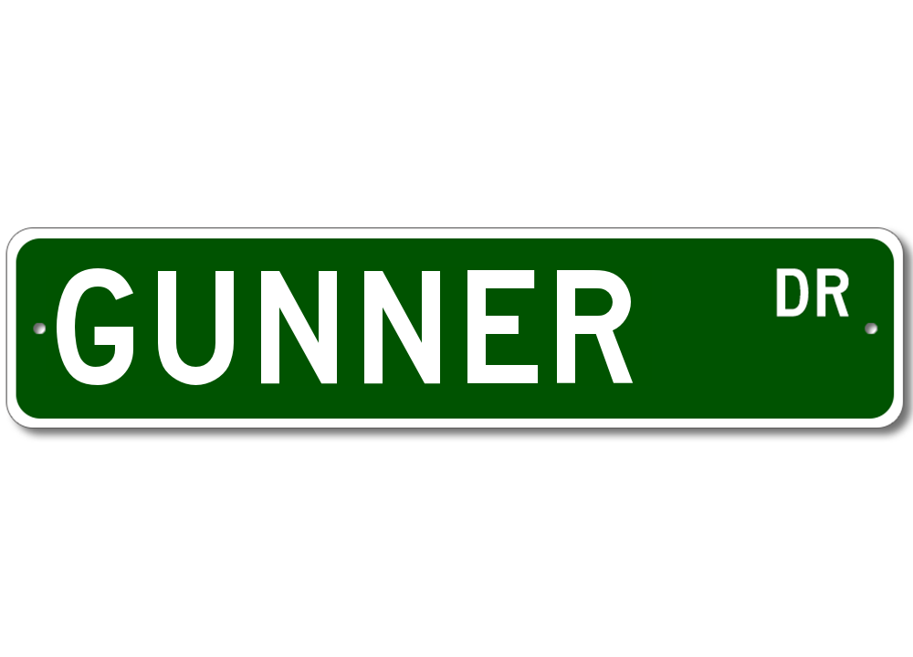 GUNNER Street Sign - Personalized Last Name Signs | eBay