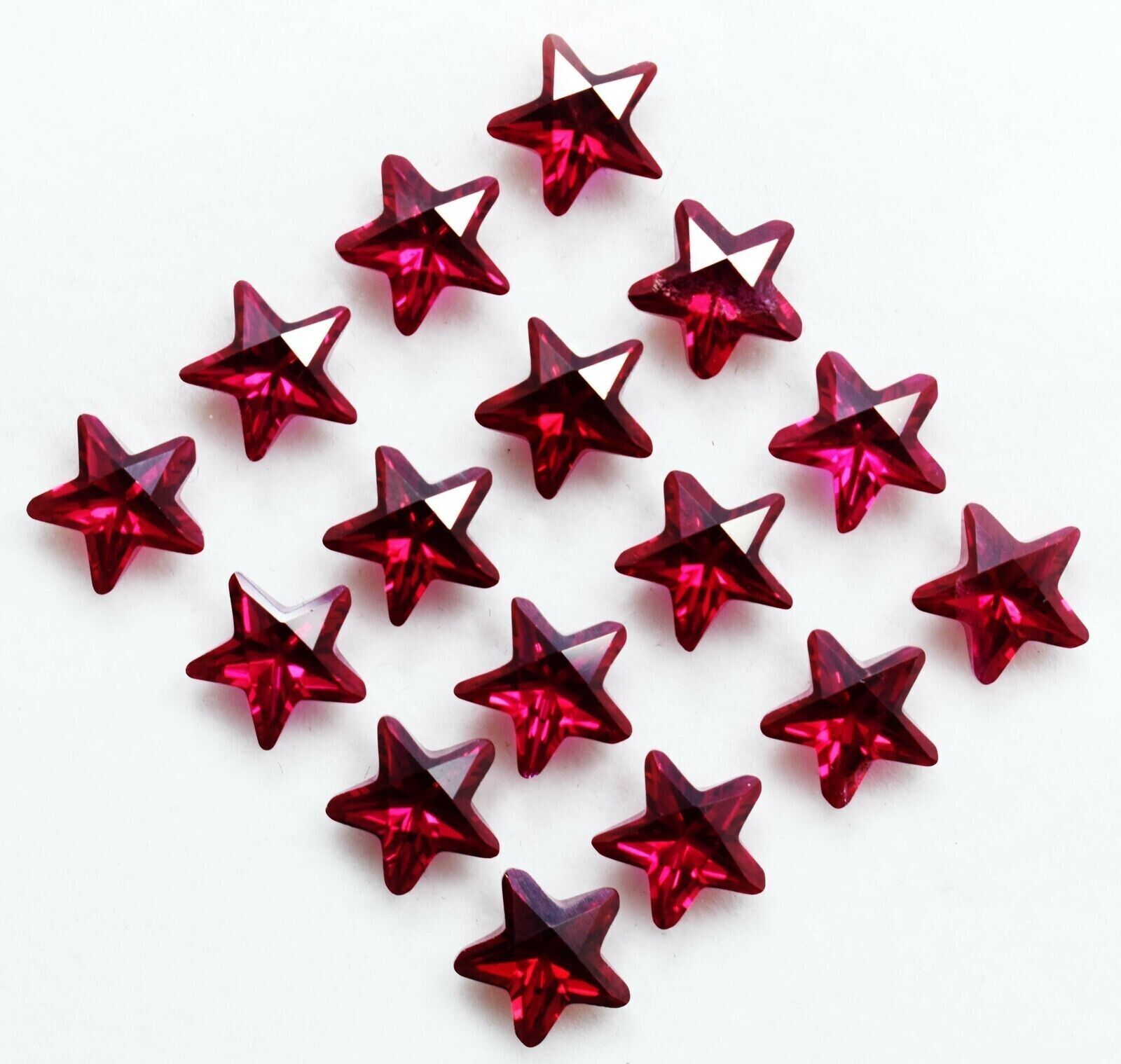 7 MM 16 Pcs Natural Red Ruby Star Cut Certified Loose Gemstone Lot | eBay