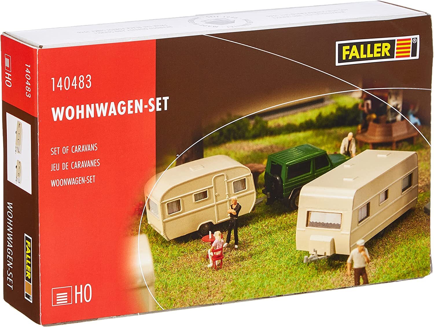FALLER 1/87 HO Scale 1970s TRAVEL TRAILERS Camper Caravans Building Kit ...