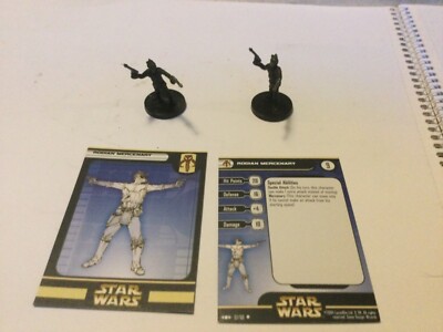 2 x Rodian Mercenary Star Wars Miniatures + Stat Card | eBay Australia