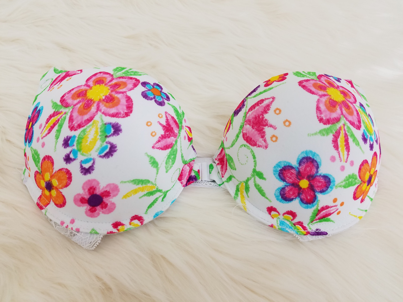 PACK OF 6 FRONT OPENING T-BACK STYLE SUPER 2 SIZE PUSH UP BRA WITH ...