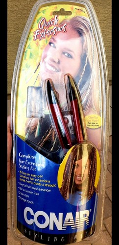 Conair Quick Extensions Hair Styling Kit Ponytail Band Storage Pouch ...