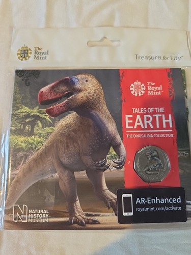 Dinosaur 50p. Megalosaurus COLOUR 2020. Royal Mint Sealed BU Pack ...