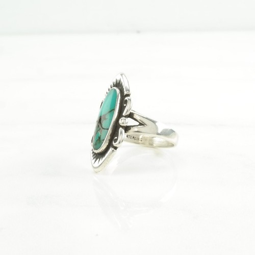 Bell Trading Post Silver Ring Turquoise Sterling Blue Size 8 | eBay