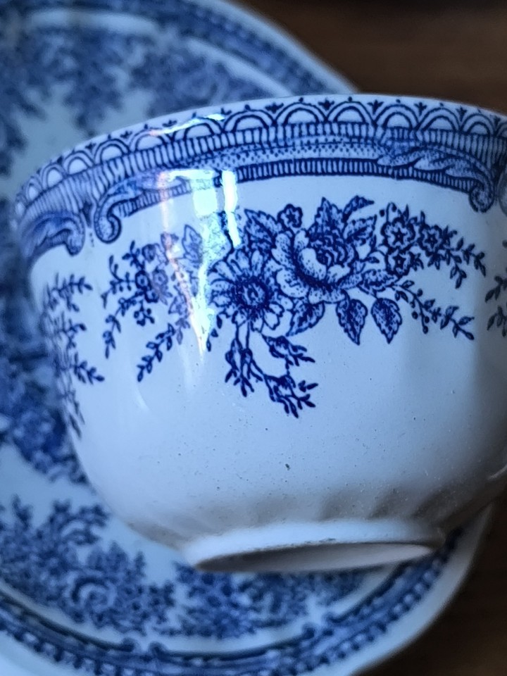 Coffee Service English Faience Lunéville 9 Cups Jug Sugar Bowl Creamer ...