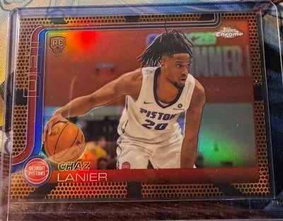 2025-26 Topps Chrome Chaz Lanier Orange Basketball Border Refractor ...